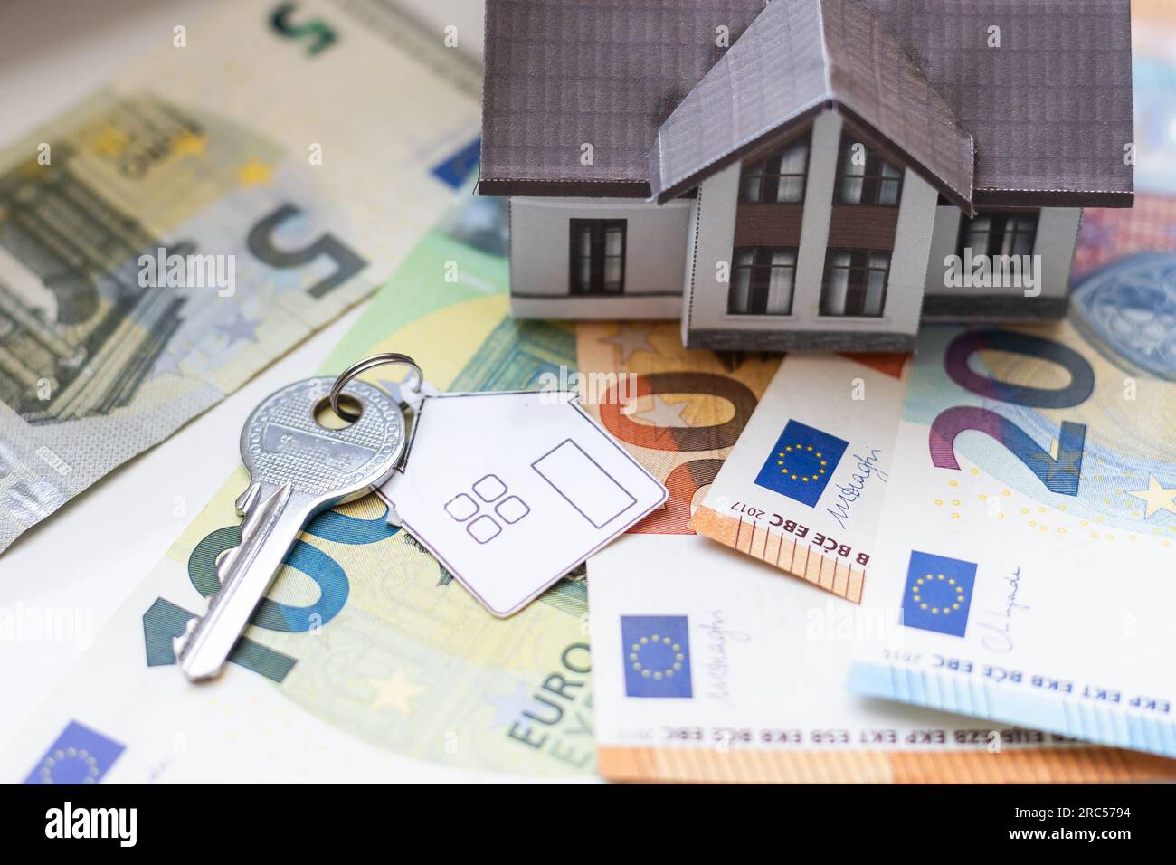 Building money and costs that arise when building a house Stock Photo ...