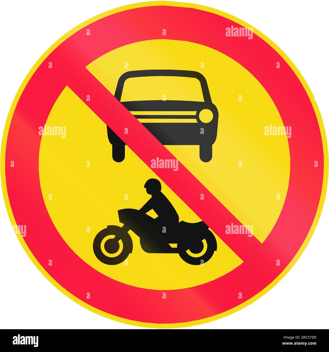 Road sign 312 in Finland - No motor vehicles Stock Photo - Alamy