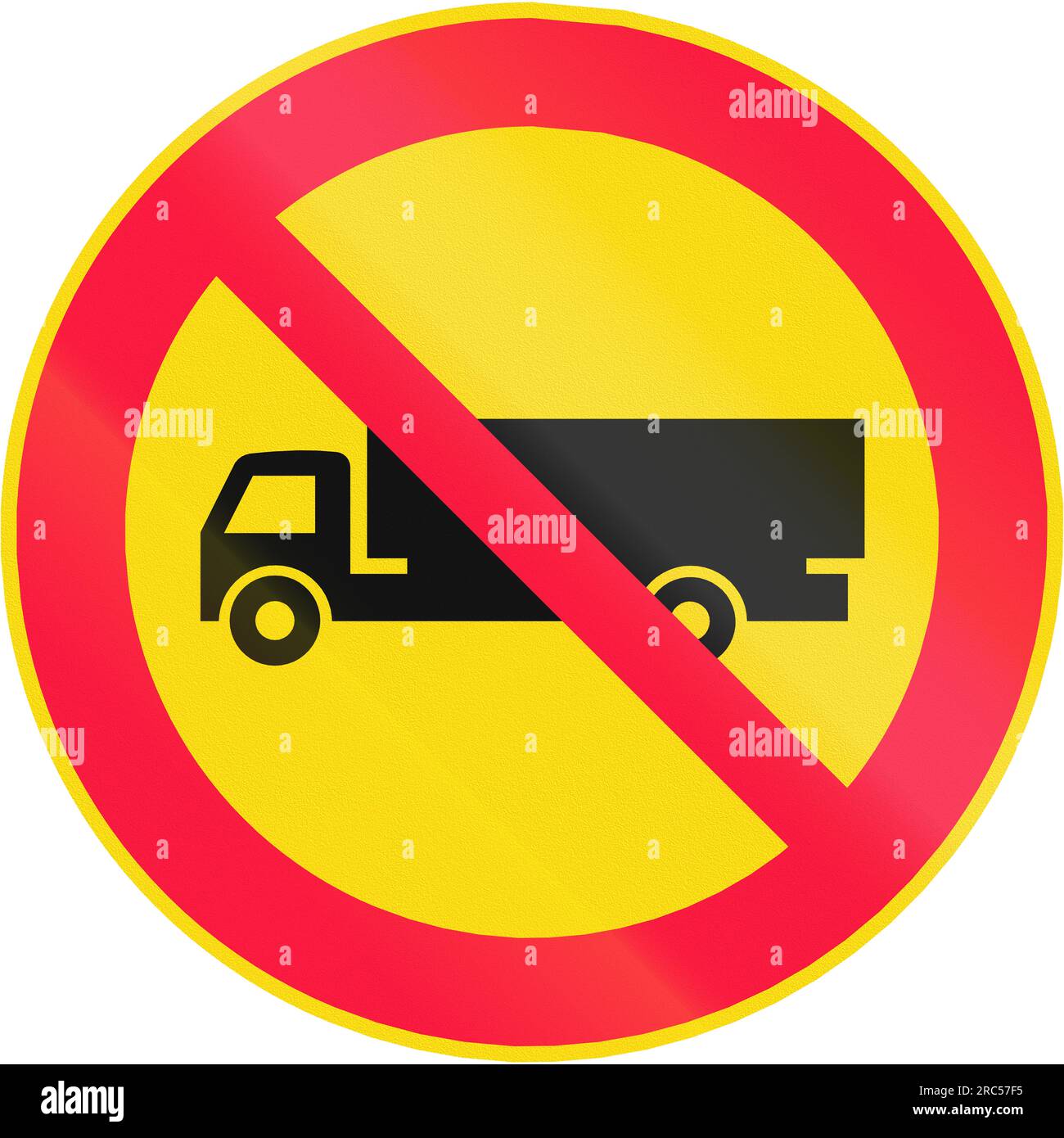 Road sign 313 in Finland - No heavy goods vehicles Stock Photo - Alamy
