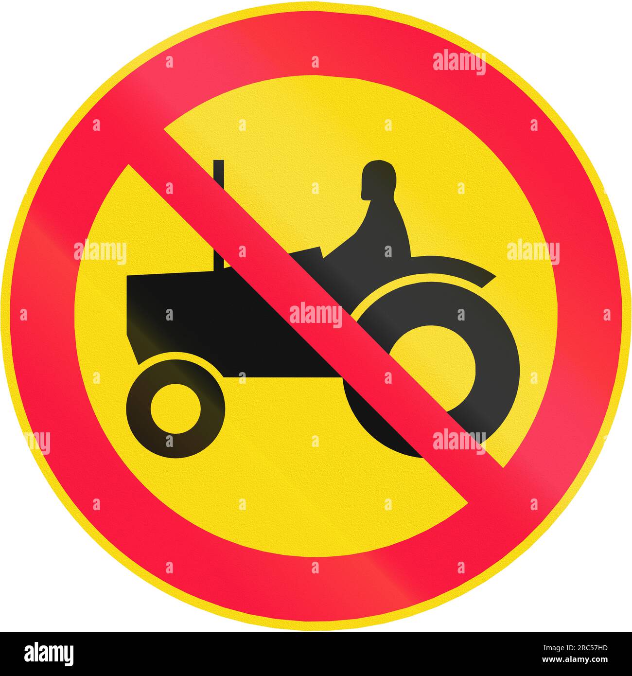 Road sign 315 In Finland - No tractors or agricultural vehicles Stock ...