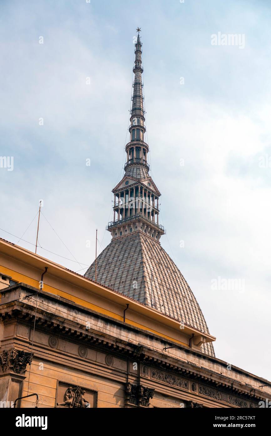 The Mole Antonelliana, a major landmark building in Turin, housing the ...