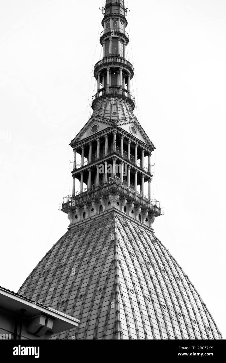 The Mole Antonelliana, a major landmark building in Turin, housing the ...