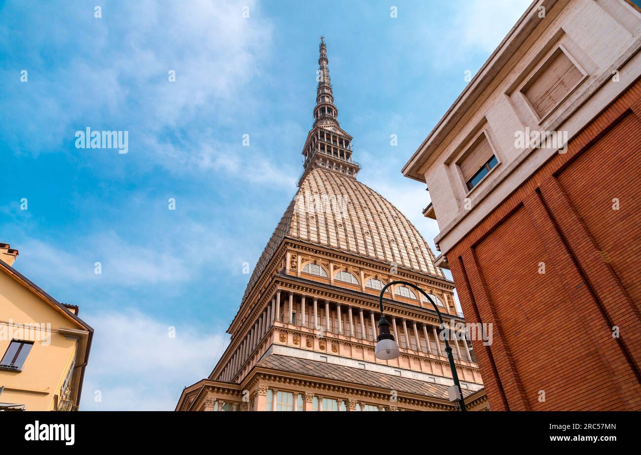 The Mole Antonelliana, a major landmark building in Turin, housing the ...