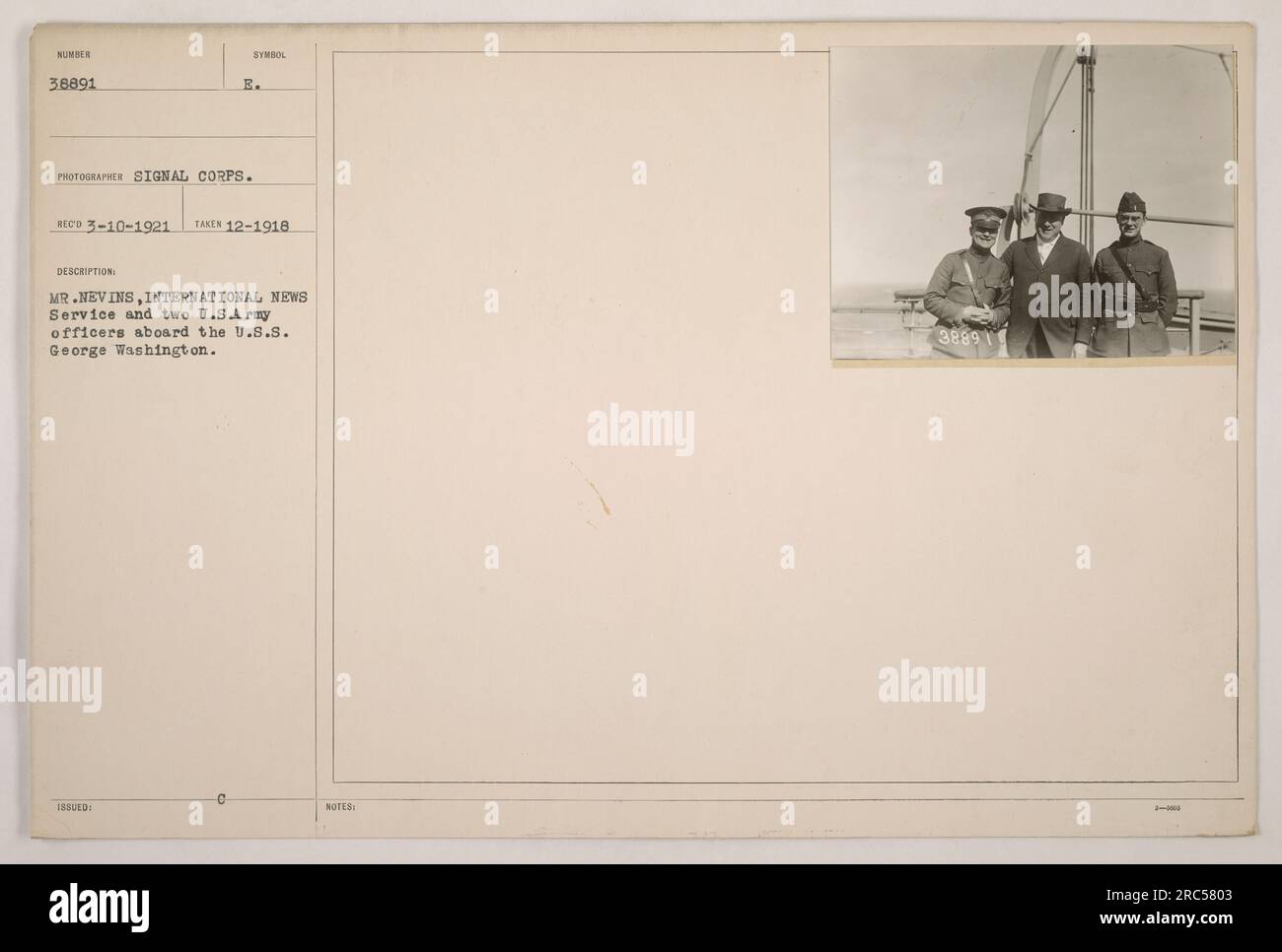 Mr. Nevins, a correspondent for International News Service, is pictured ...