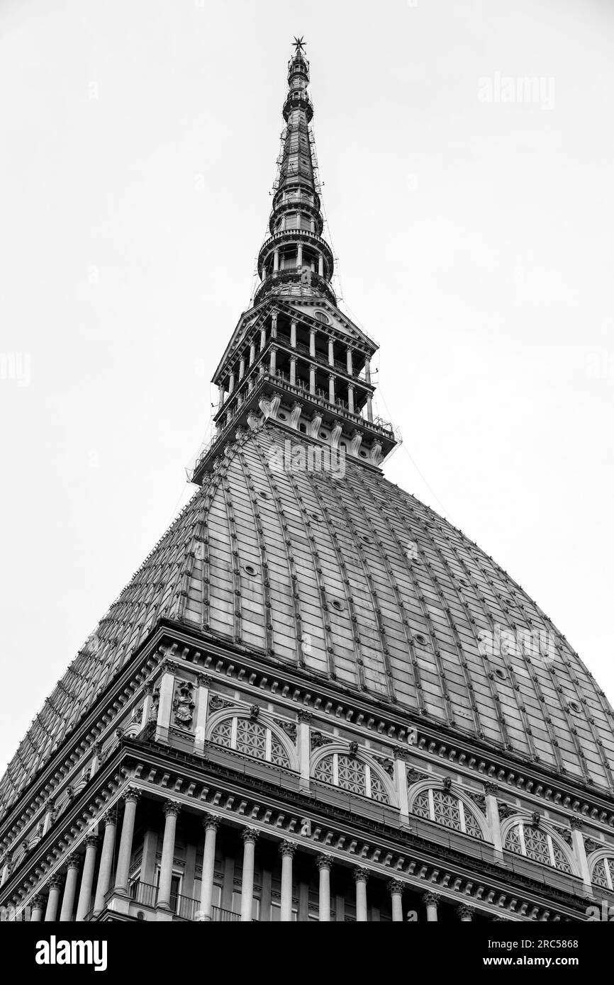 The Mole Antonelliana, a major landmark building in Turin, housing the ...