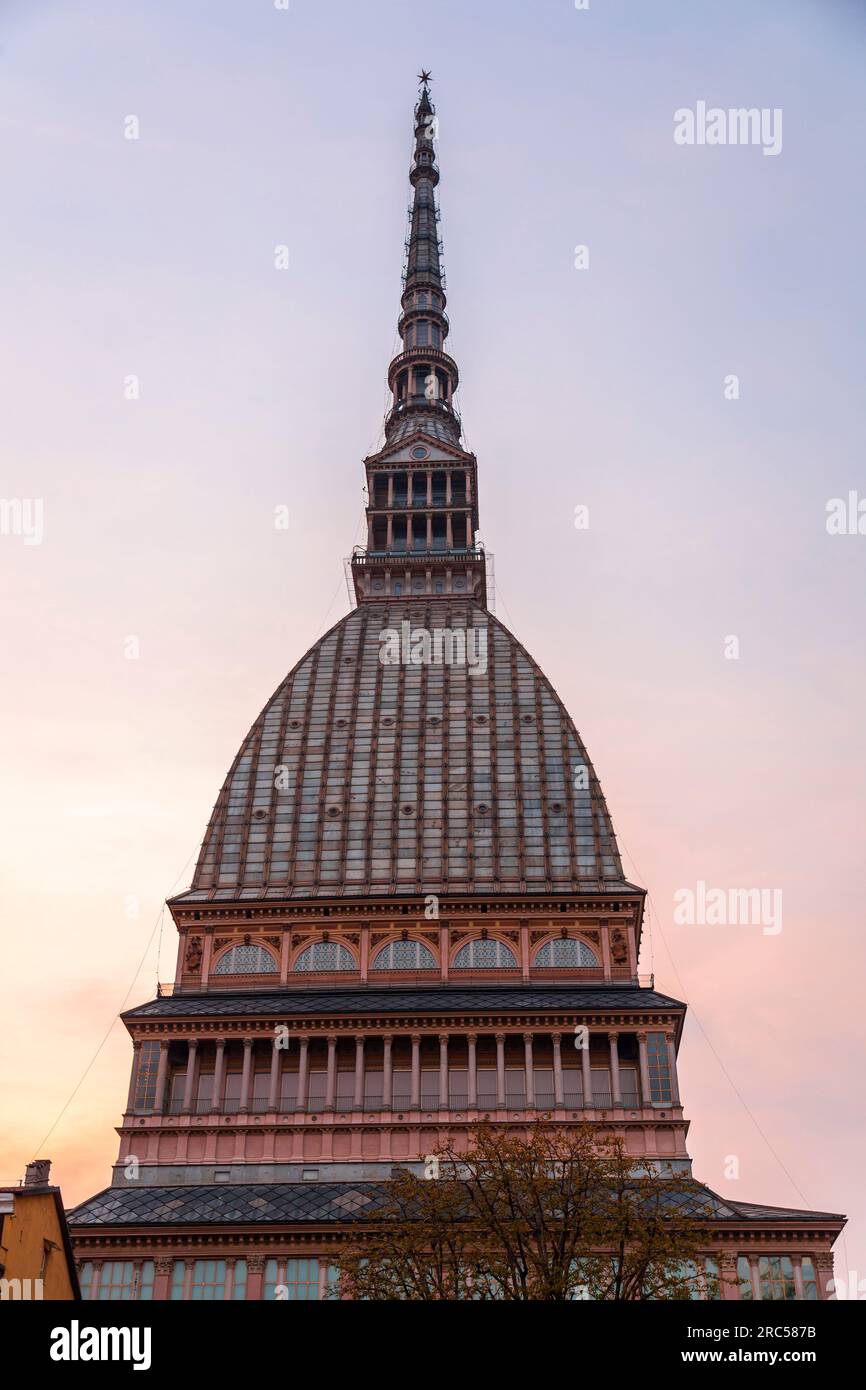 The Mole Antonelliana, a major landmark building in Turin, housing the ...