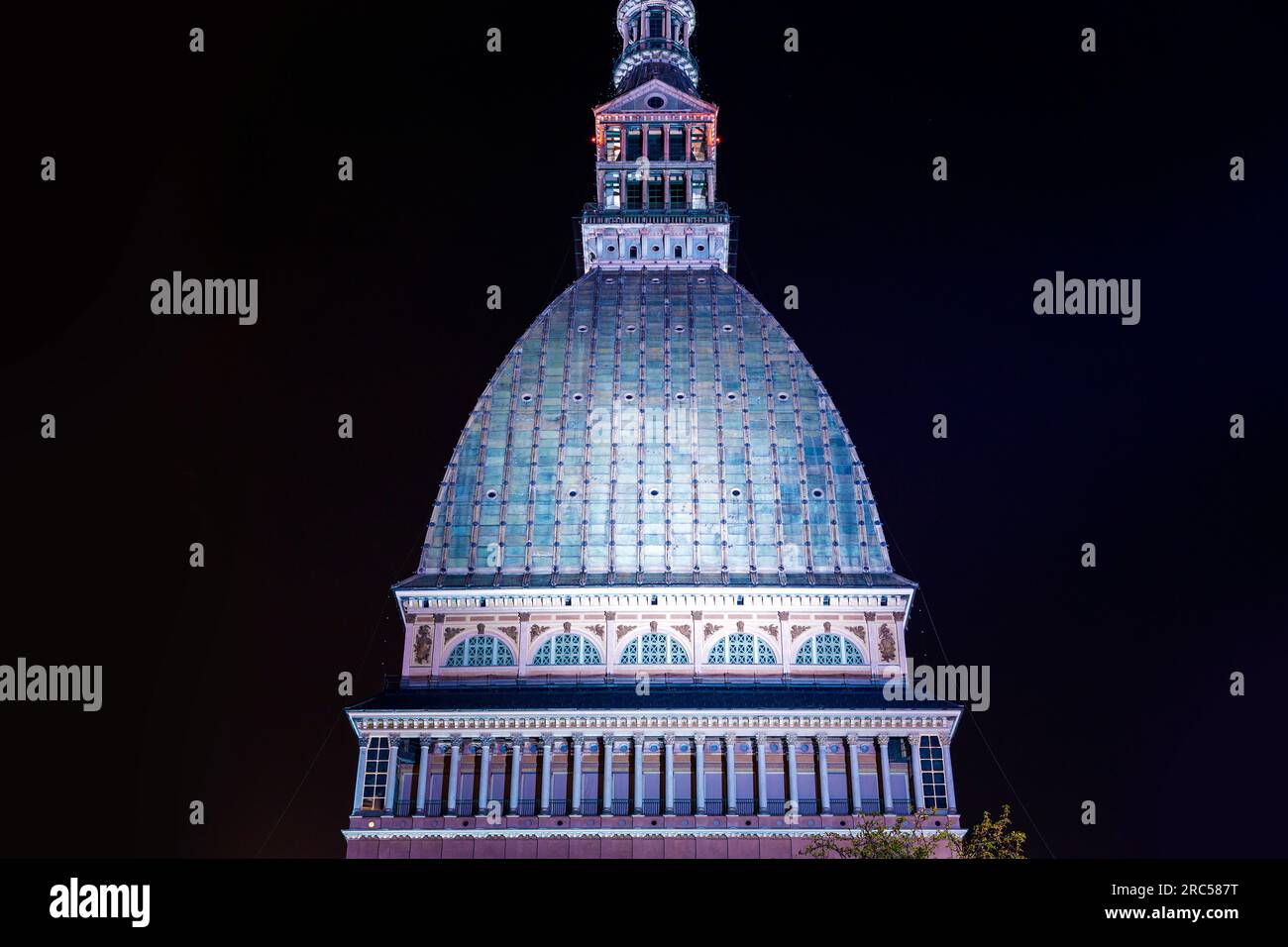 The Mole Antonelliana, a major landmark building in Turin, housing the ...