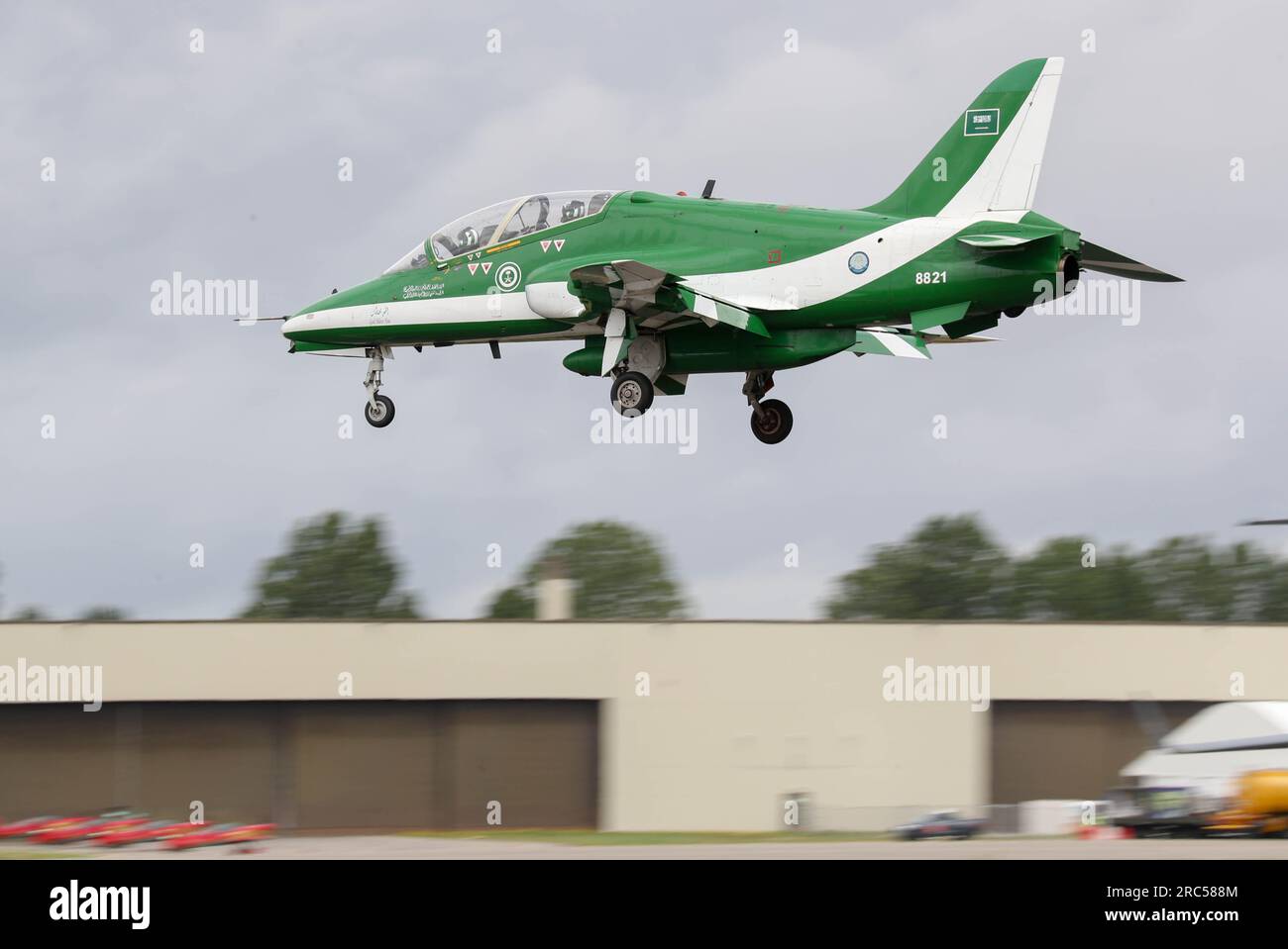 Fairford, UK. 12th July, 2023. Saudi Arabian Display Team Saudi Falcons ...