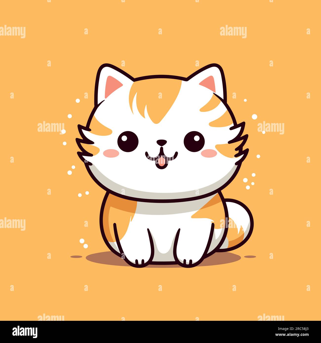 Smiling Cute cat with a smile vector illustration Stock Vector Image ...