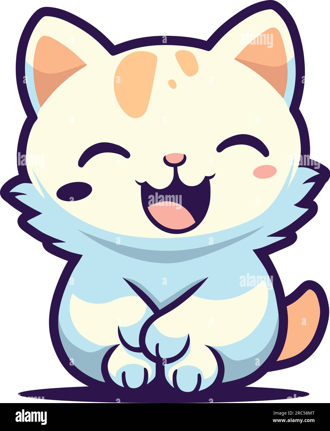 Smiling Cute cat with a smile vector illustration Stock Vector Image ...