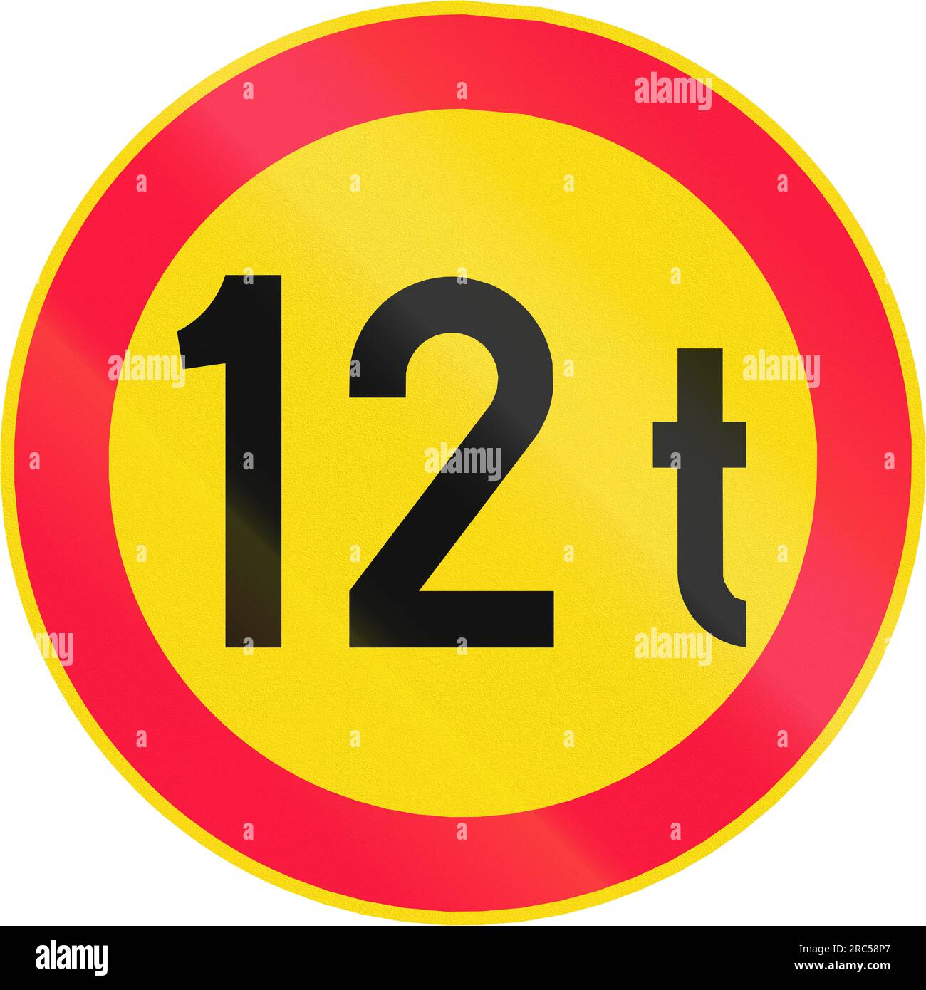 Road sign 344 in Finland - No vehicles with a weight above that shown ...