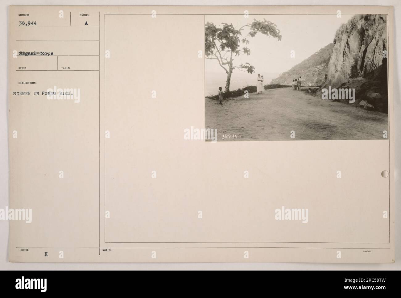 A photograph documenting scenes in Porto Rico during World War I. The ...