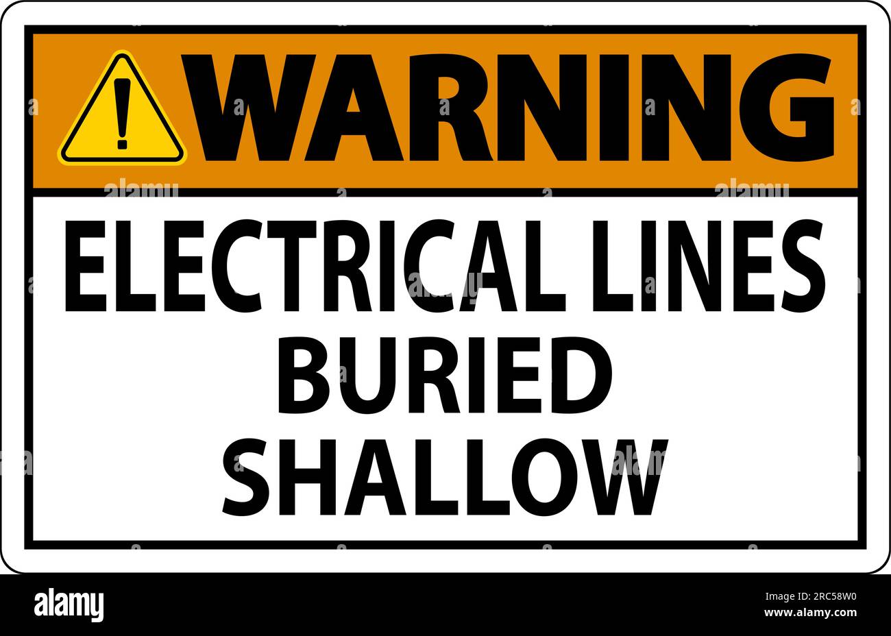 Warning sign on electricity pole Stock Vector Images - Alamy