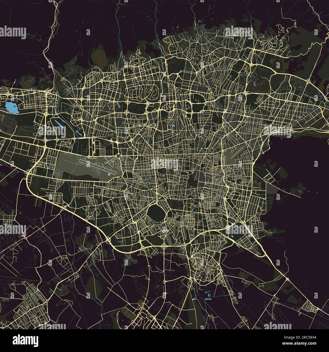 Vector Map of Tehran, Tehran Province, Iran Stock Vector Image & Art - Alamy