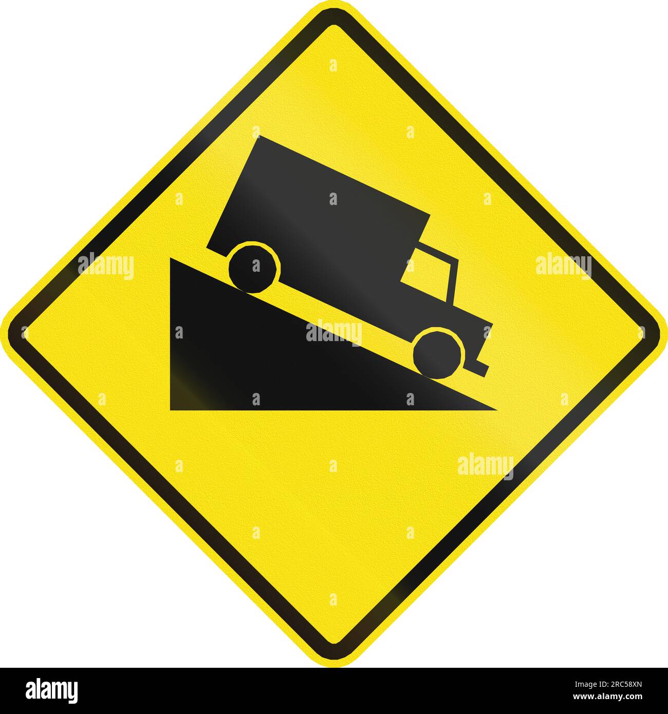 Chile steep road sign hi-res stock photography and images - Alamy