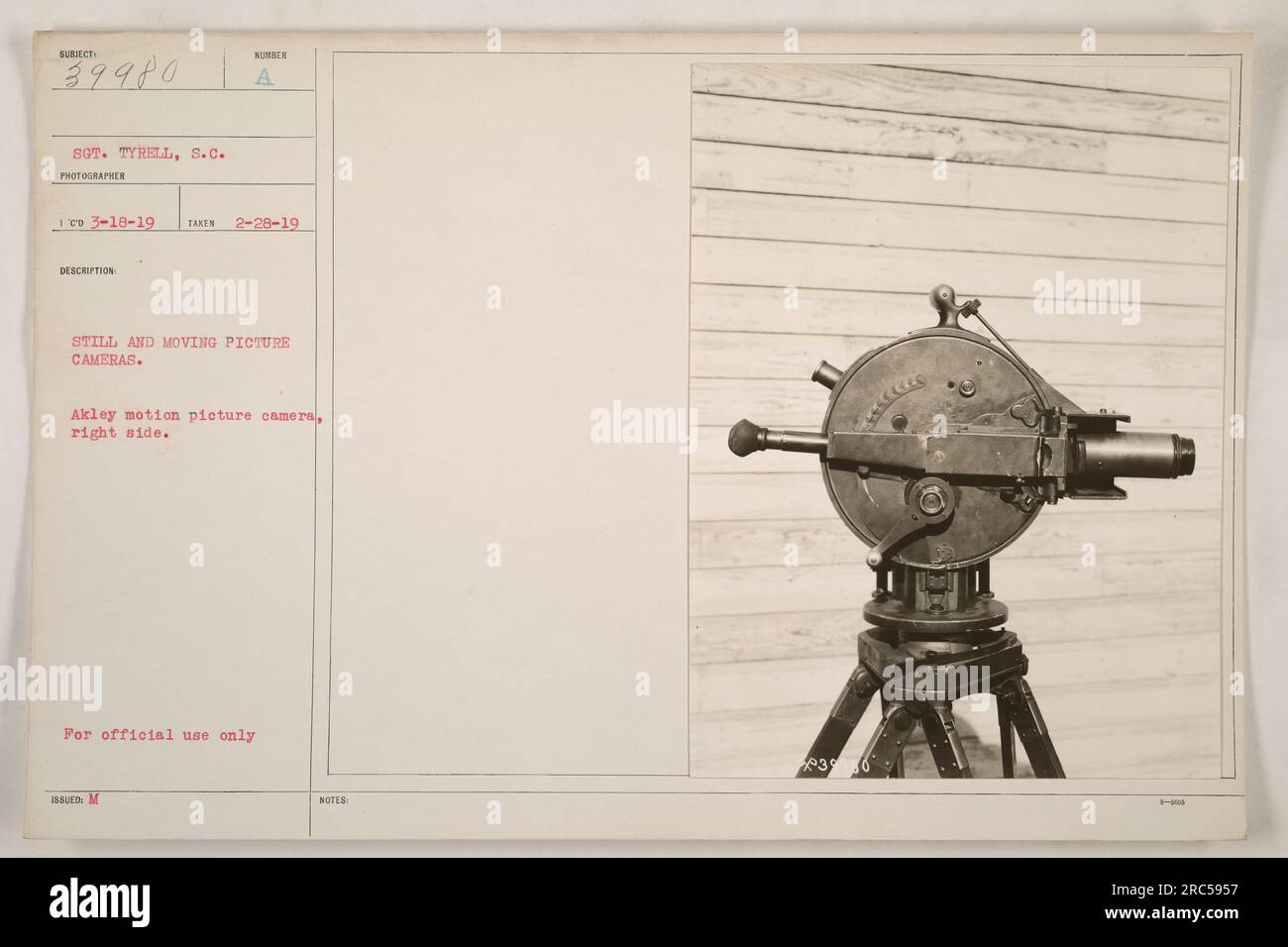 This image shows a still and moving picture camera used by Sergeant ...