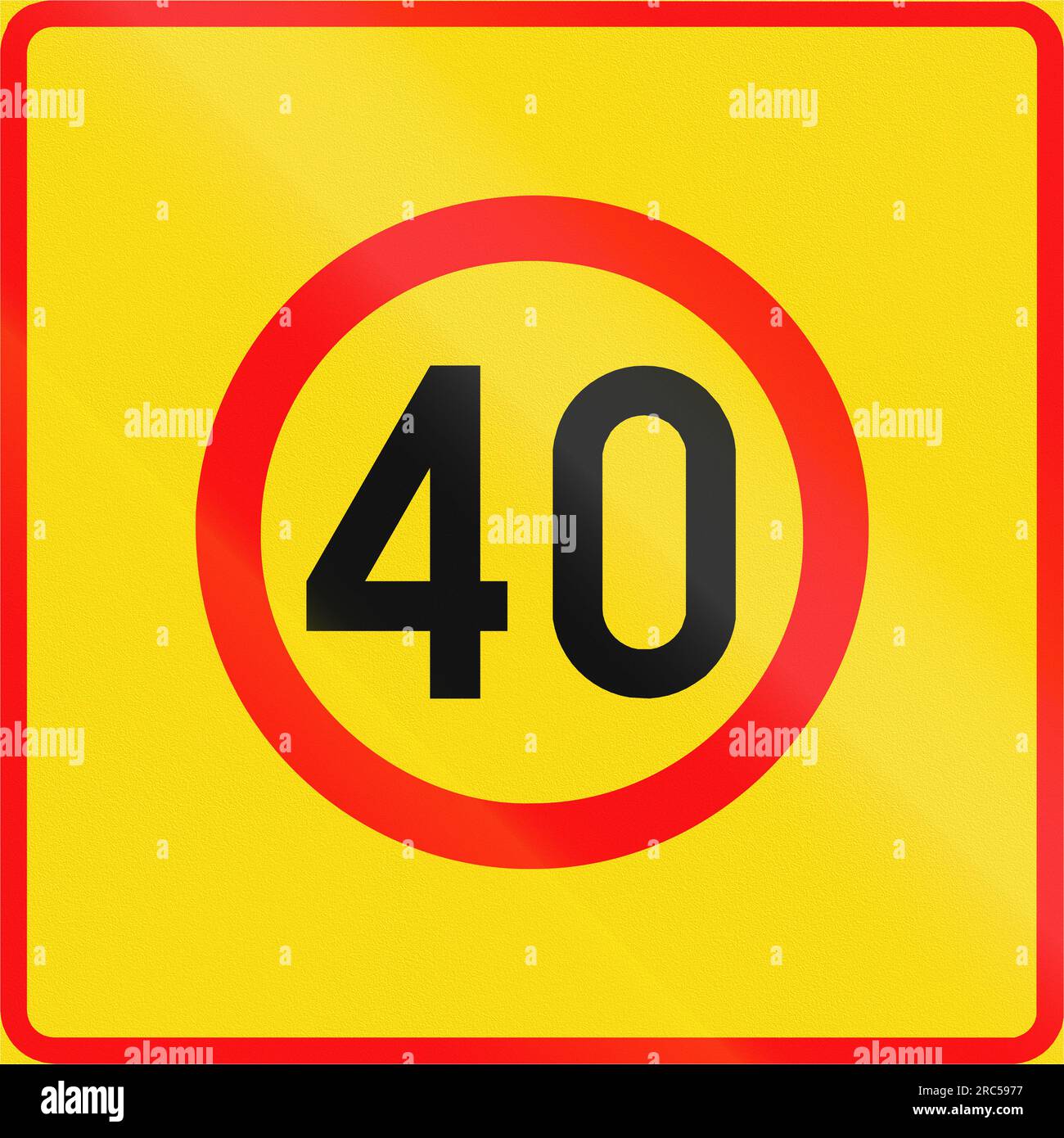 Road sign 363 in Finland - Speed limited zone (km/h Stock Photo - Alamy