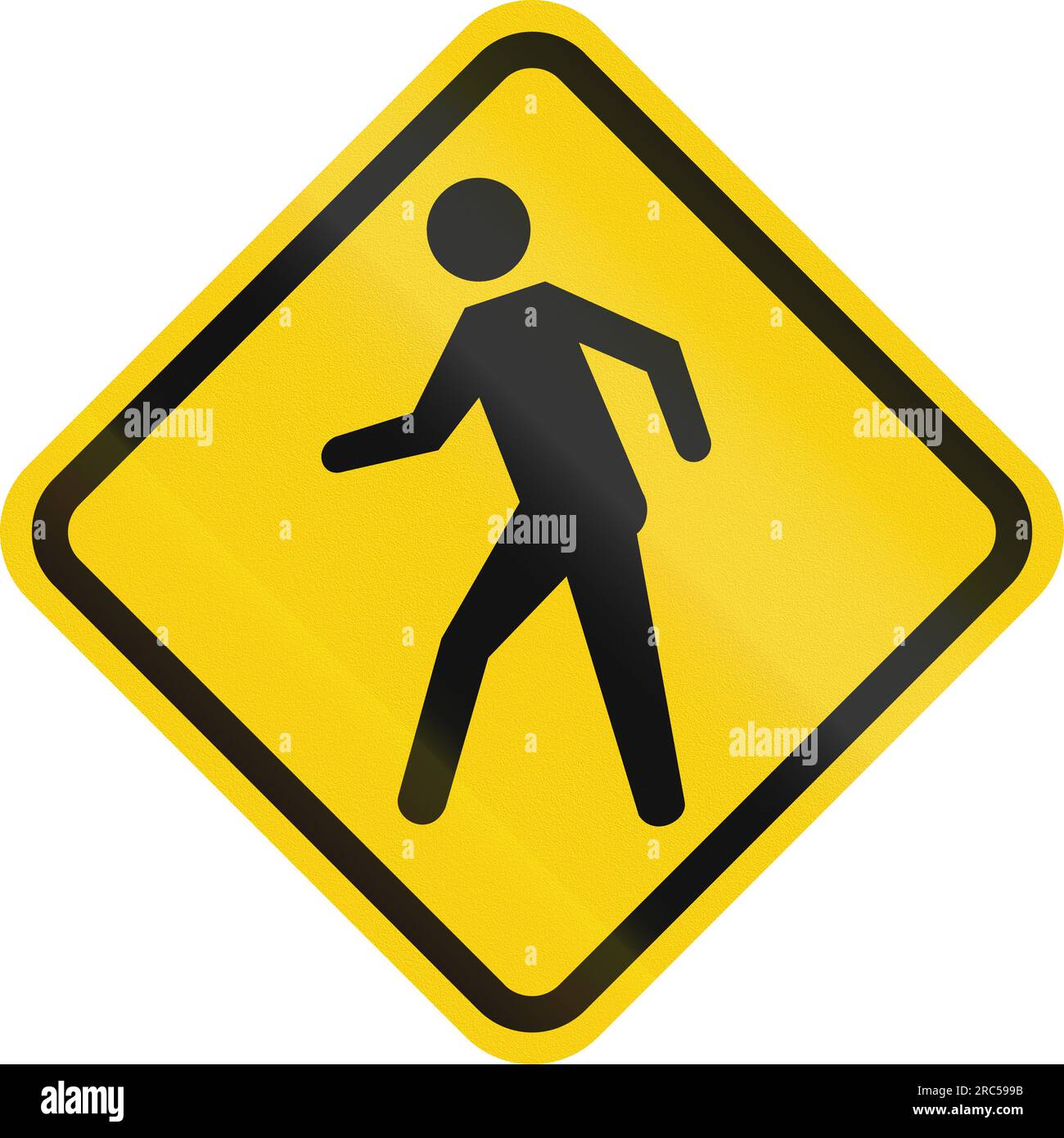 Colombian road warning sign: Pedestrian crossing Stock Photo - Alamy
