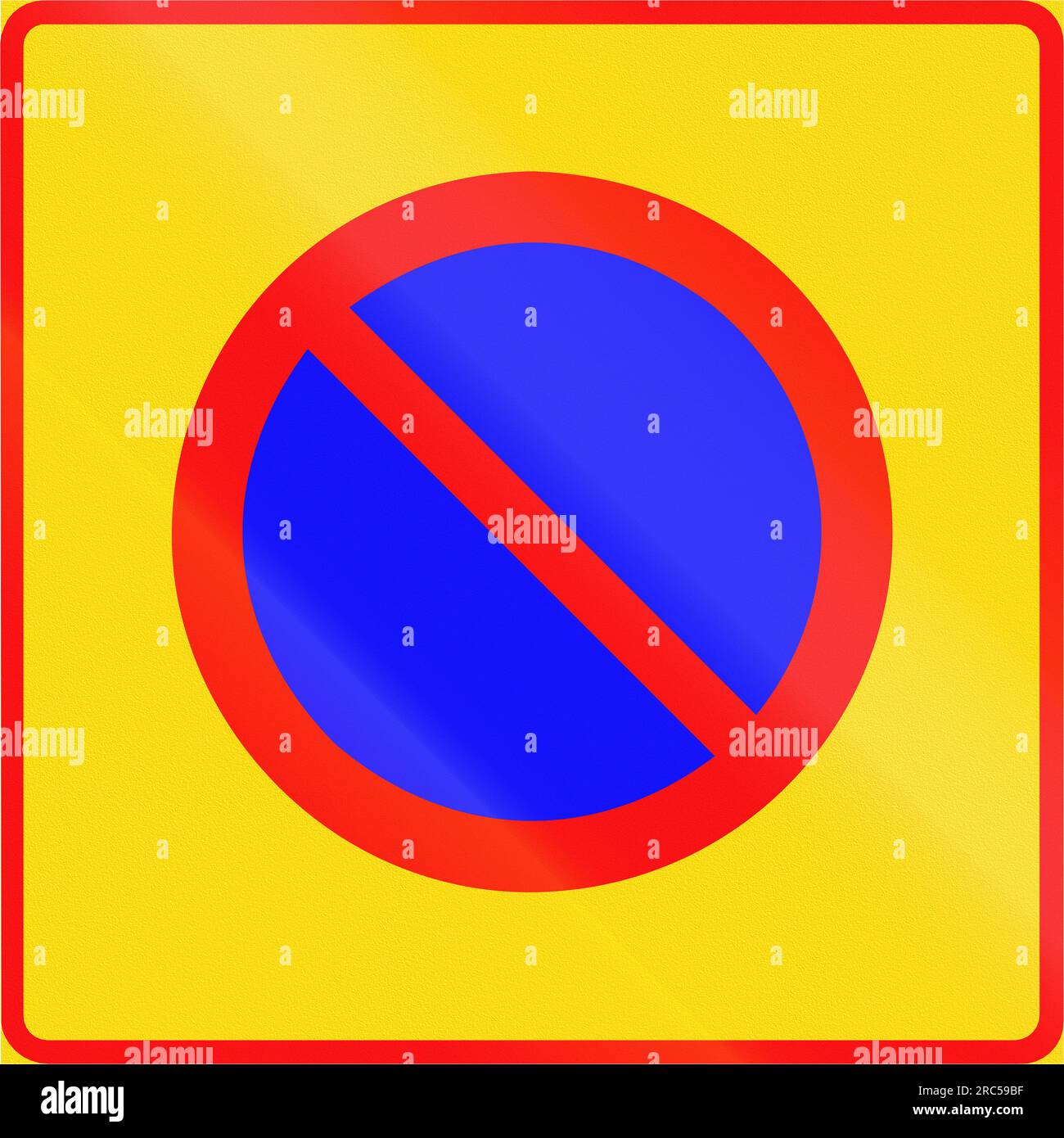 Road sign 373 In Finland - No parking zone Stock Photo - Alamy