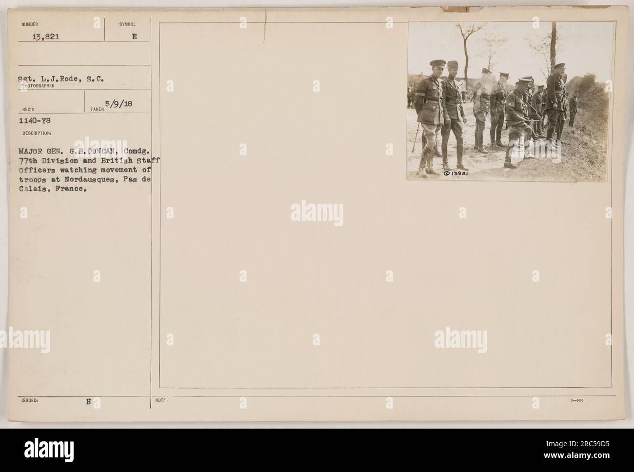 Comdg 77th division hi-res stock photography and images - Alamy