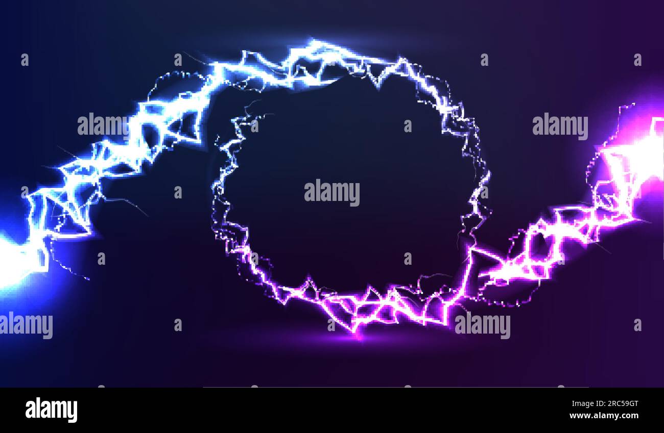 Circle lightnings template with sparks. Vector Stock Vector Image & Art ...