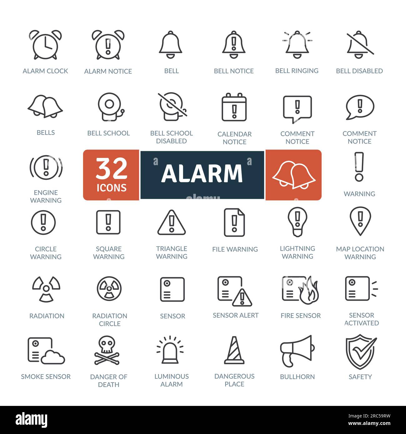 Fire alarm bells Stock Vector Images - Alamy