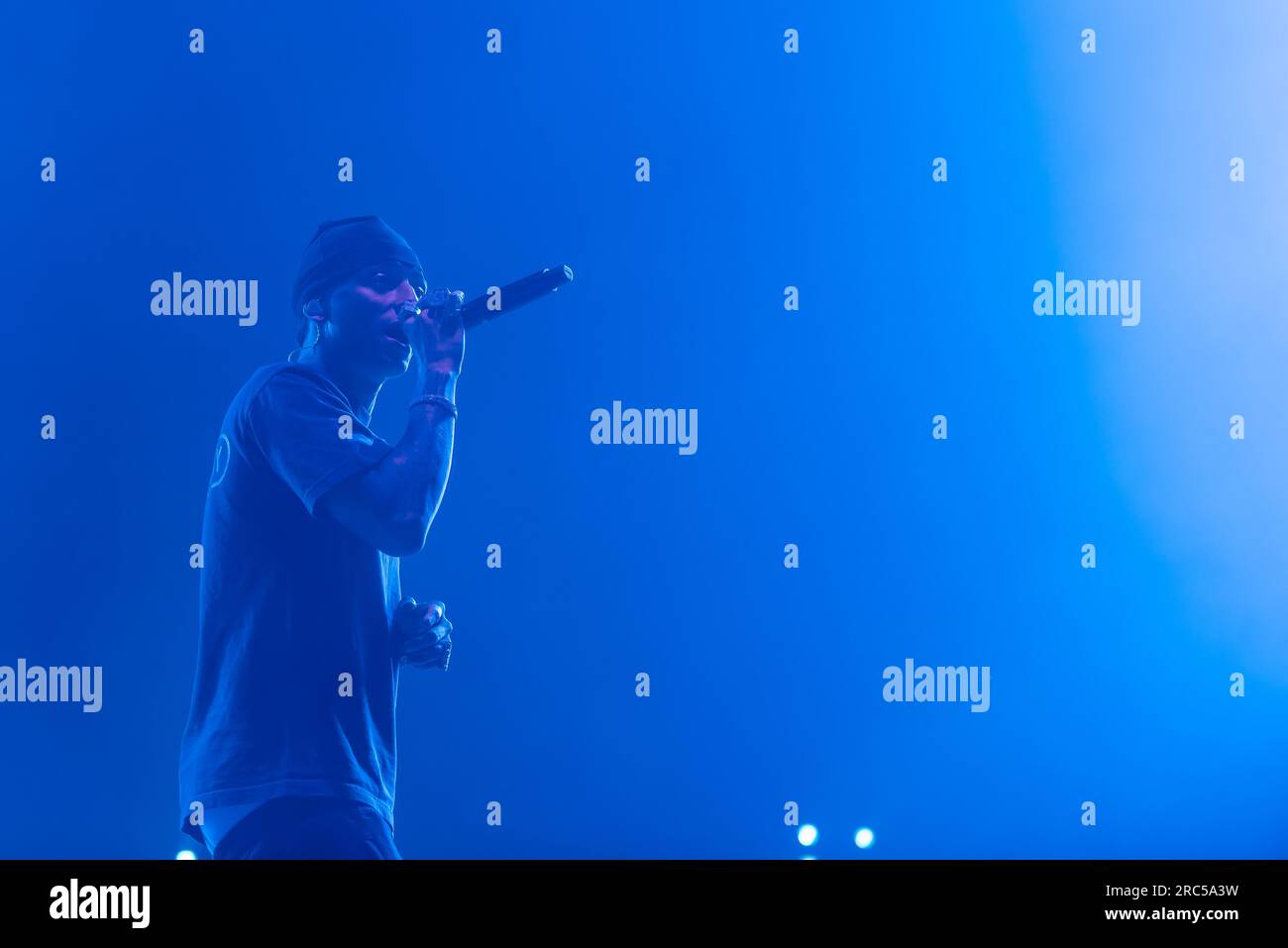 British rapper Central Cee performs live on the stage during the Pohoda ...