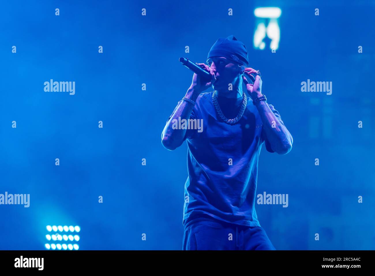 British rapper Central Cee performs live on the stage during the Pohoda ...