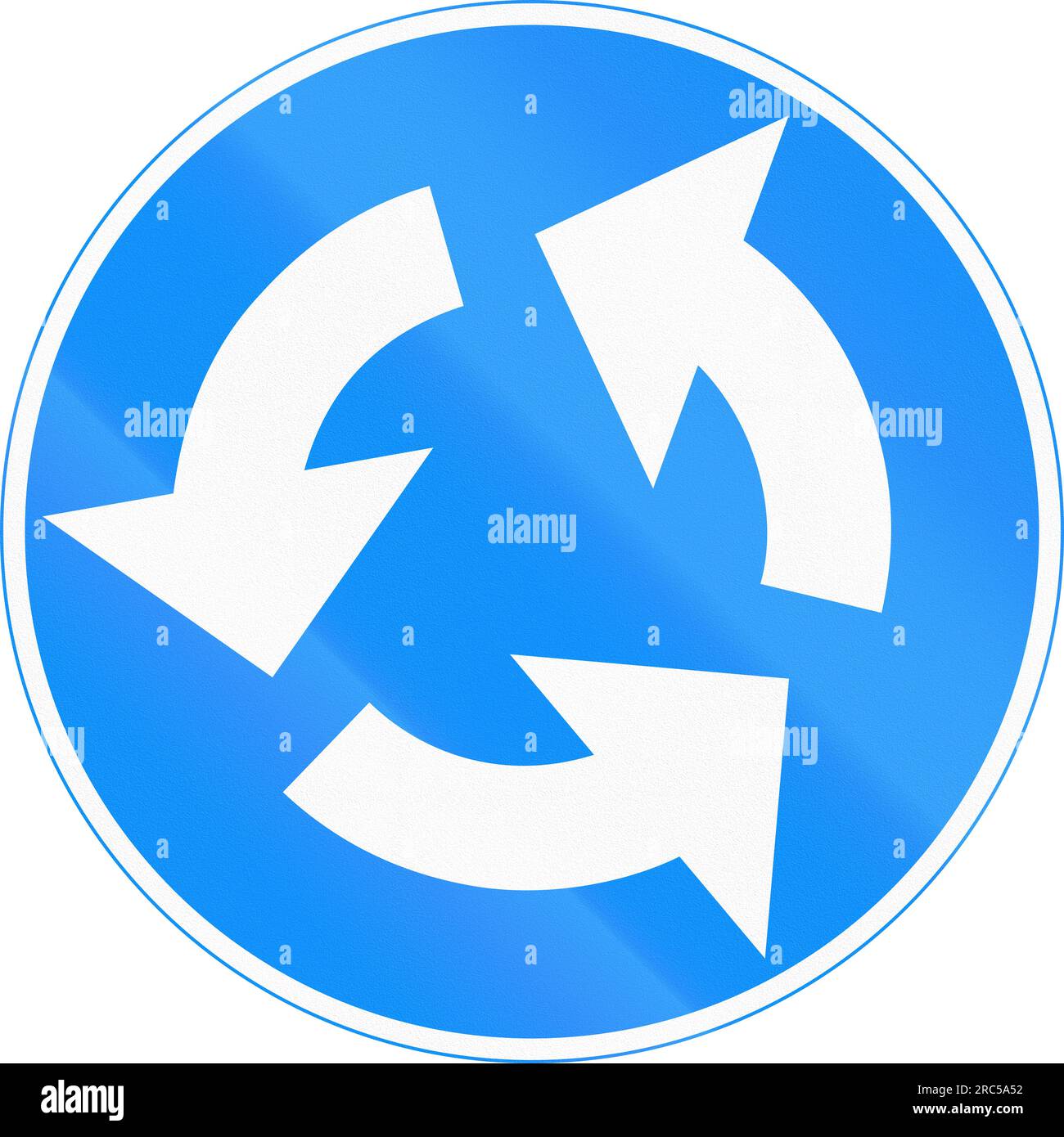 Road sign 416 in Finland - Roundabout mandatory Stock Photo - Alamy