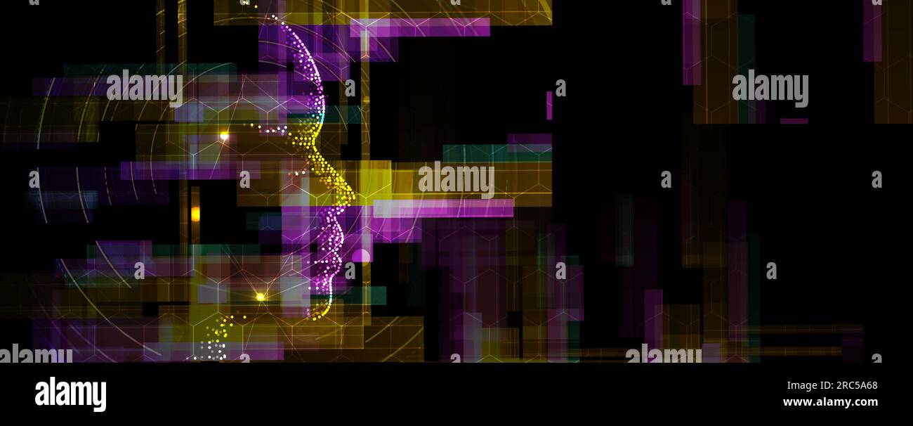 Conceptual technology illustration of artificial intelligence. Abstract ...