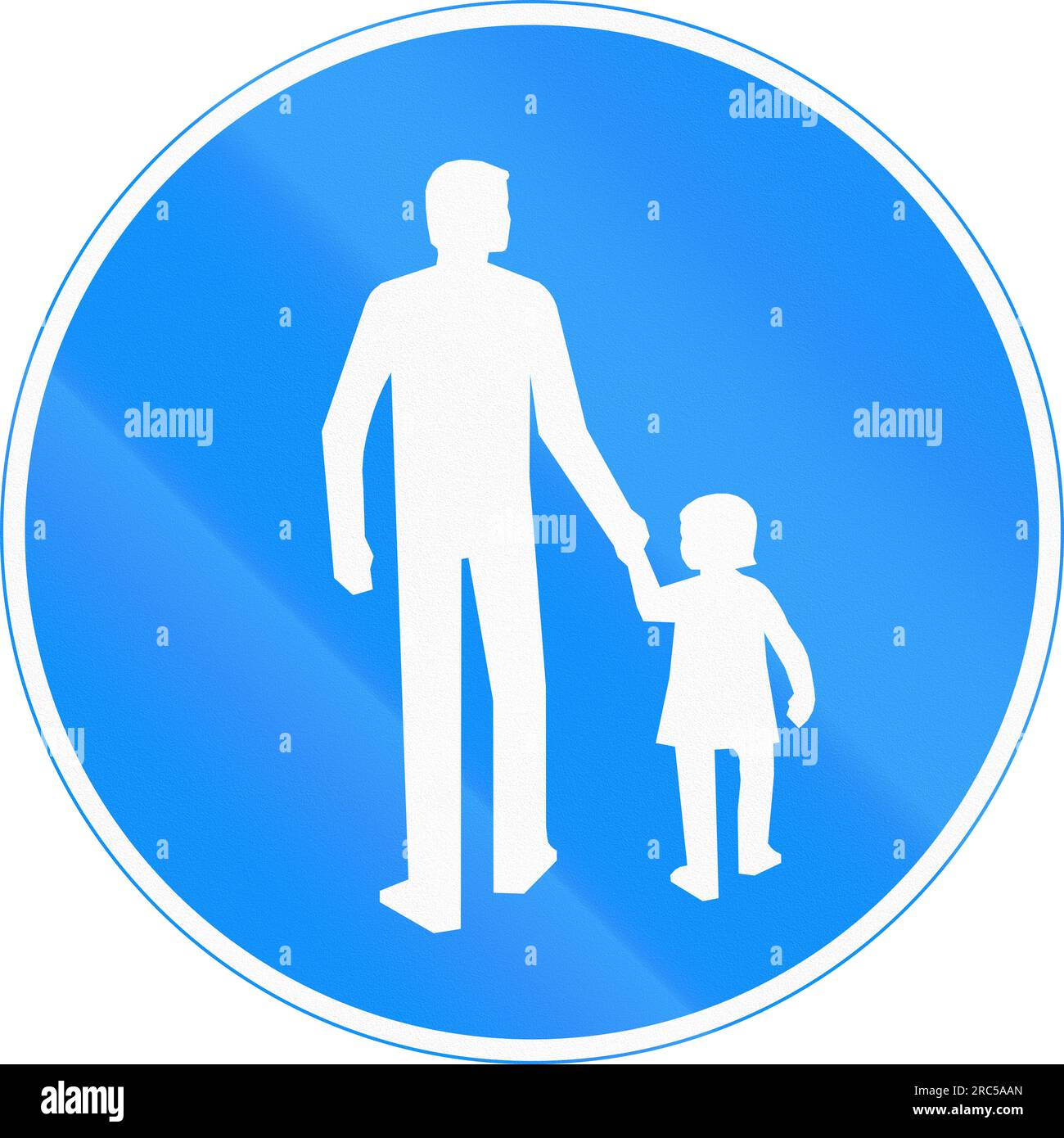 Road sign 421 in Finland - Pedestrian path Stock Photo - Alamy