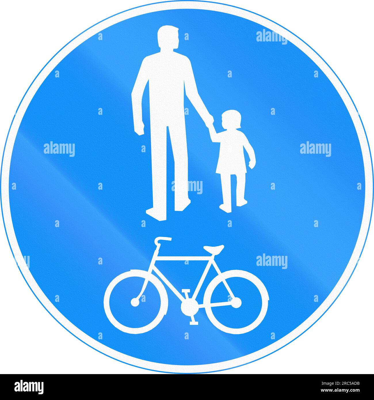 Road sign 423 in Finland - Combined pedestrian and cycle path Stock ...