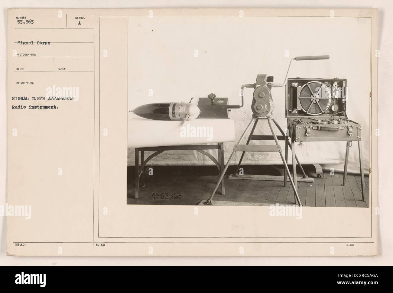 The Signal Corps apparatus displayed in the image is identified as ...