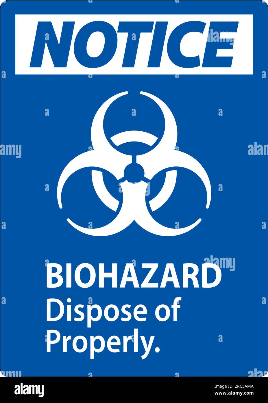 Biohazard Notice Label Biohazard Dispose Of Properly Stock Vector Image ...