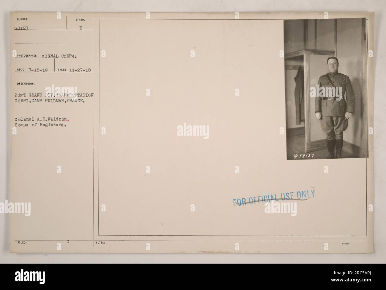 Colonel a e waldron hi-res stock photography and images - Alamy