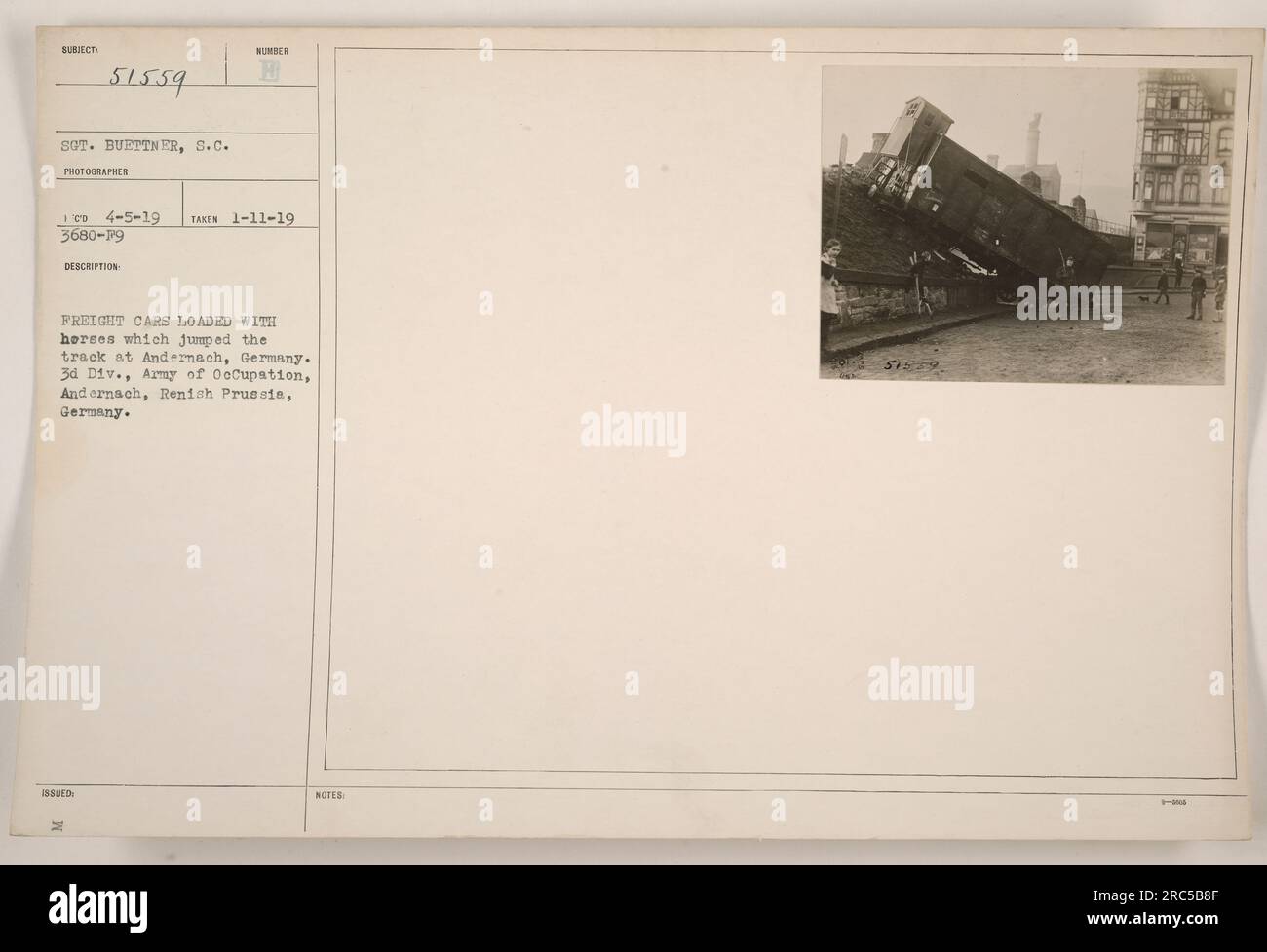 Freight cars filled with horses derailed in Andernach, Germany during ...