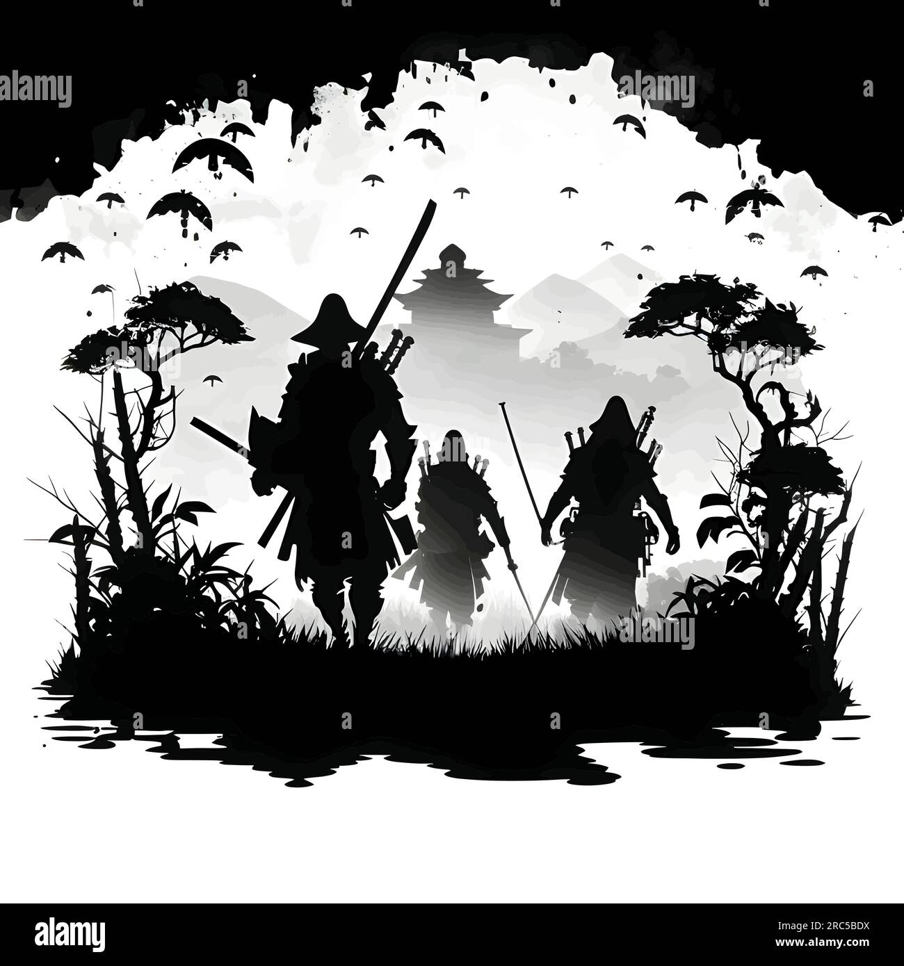 Samurais vector vectors hi-res stock photography and images - Alamy
