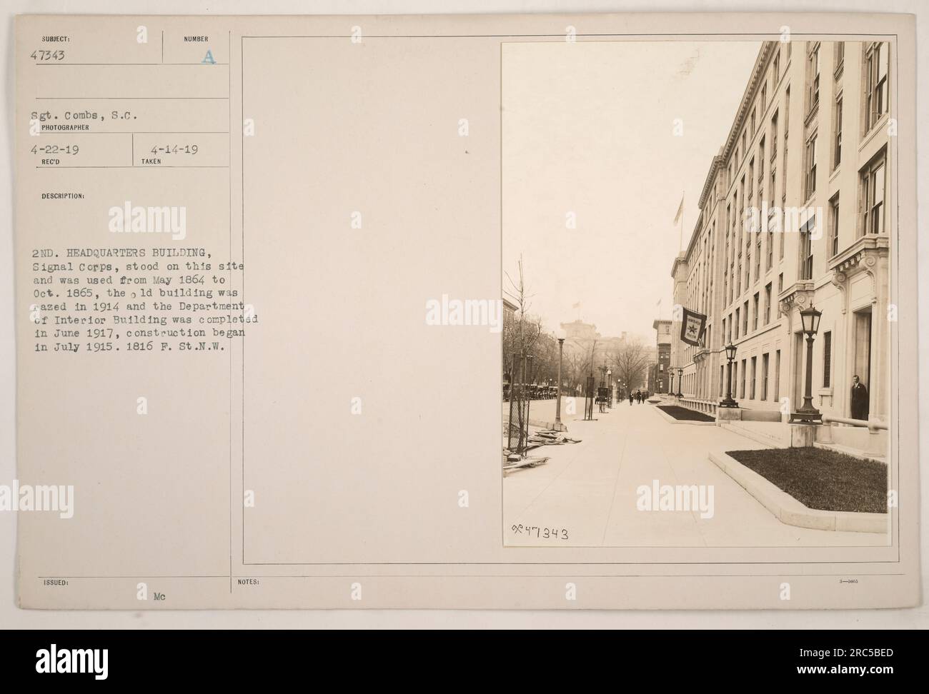 The photograph captures the 2nd Headquarters Building of the Signal ...