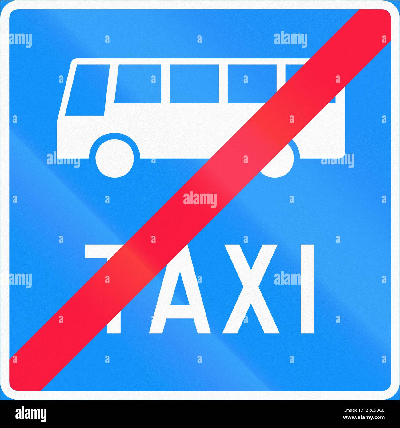 Road sign 542b in Finland - End bus and taxi lane Stock Photo - Alamy