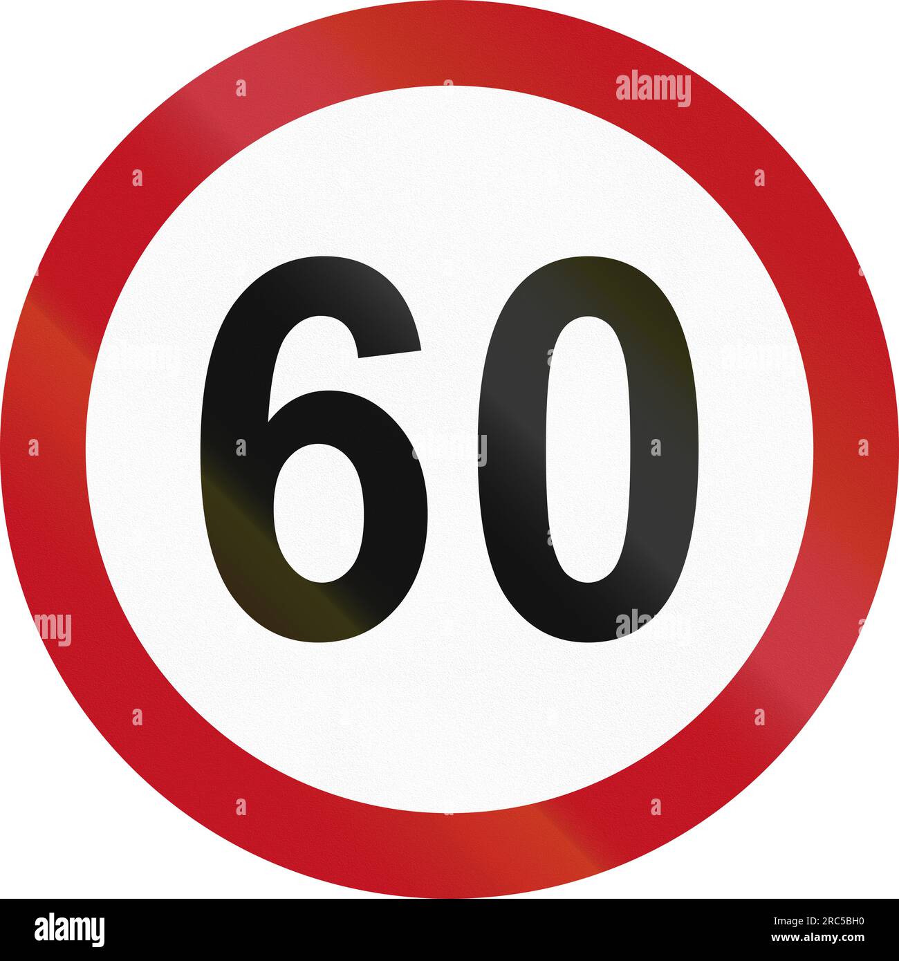 Colombian traffic sign restricting speed to 60 kilometers per hour ...