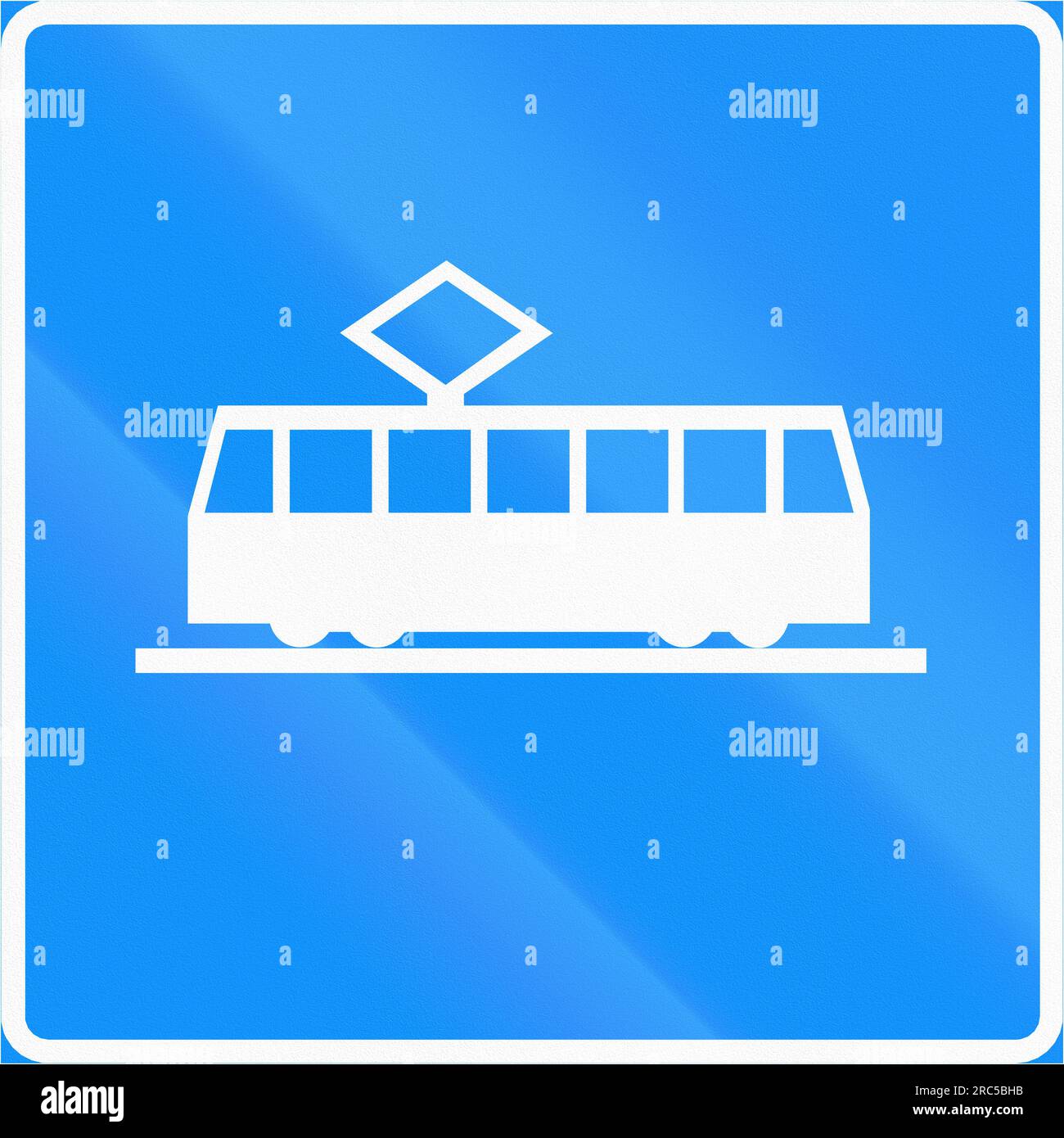 Road sign 543a in Finland - Tram lane Stock Photo - Alamy