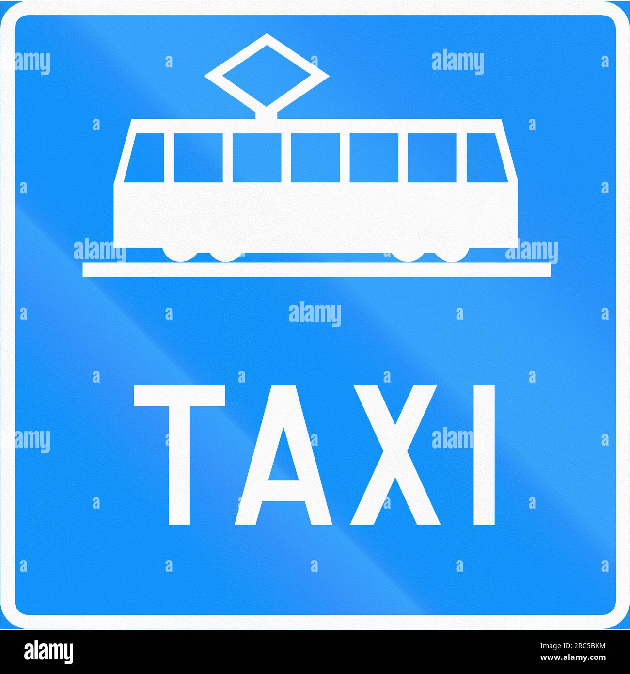 Road sign 543b in Finland - Tram and taxi lane Stock Photo - Alamy
