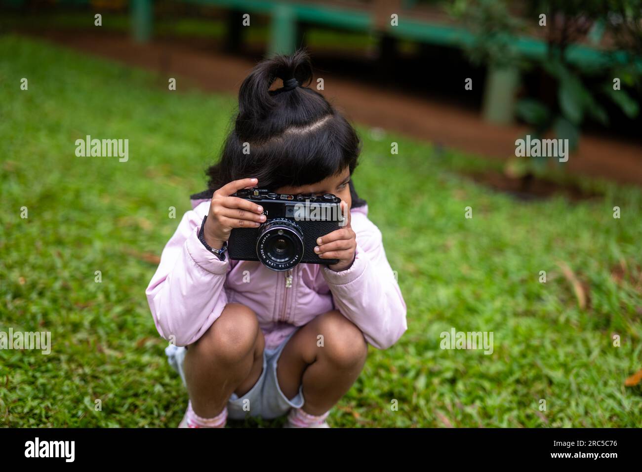 World through the camera girl hi-res stock photography and images - Alamy