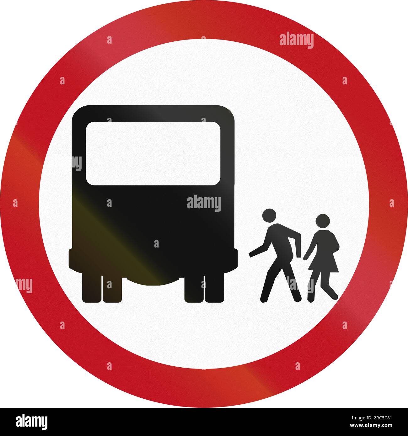 Regulatory road sign in Colombia: Passenger loading zone Stock Photo ...
