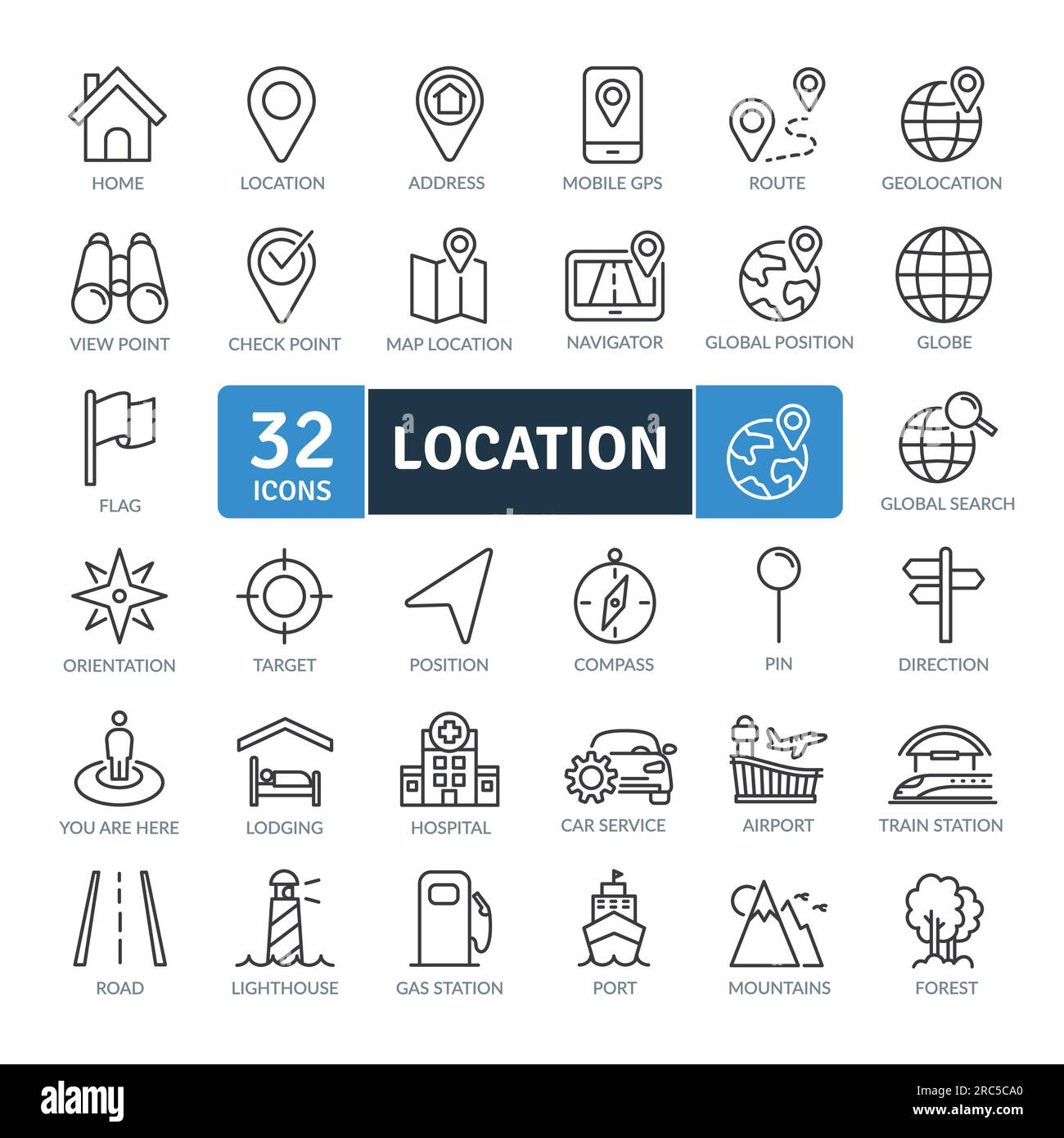 Airport gps map location Stock Vector Images - Alamy