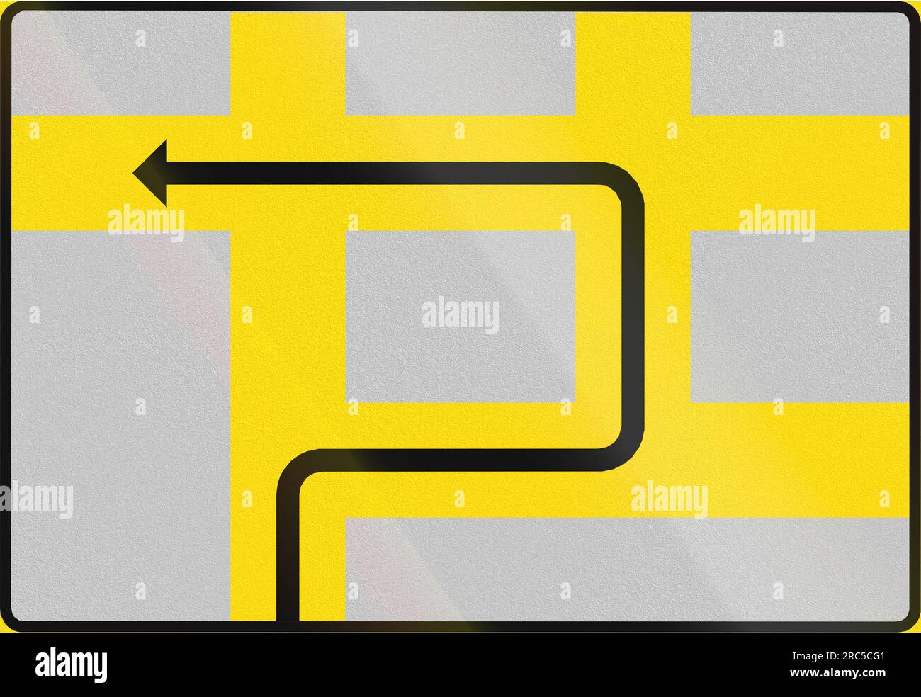 Road sign 616 - Alternative/Difficult route Stock Photo - Alamy