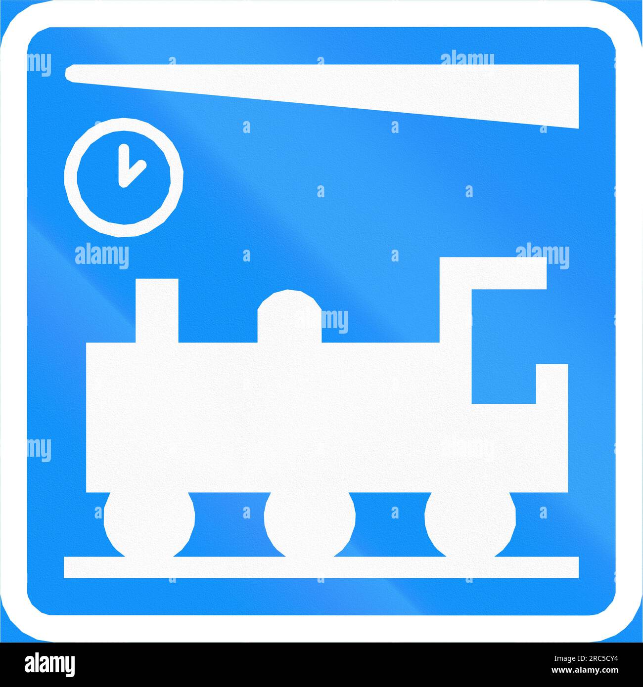 Finnish road sign no. 678. Railway station Stock Photo - Alamy