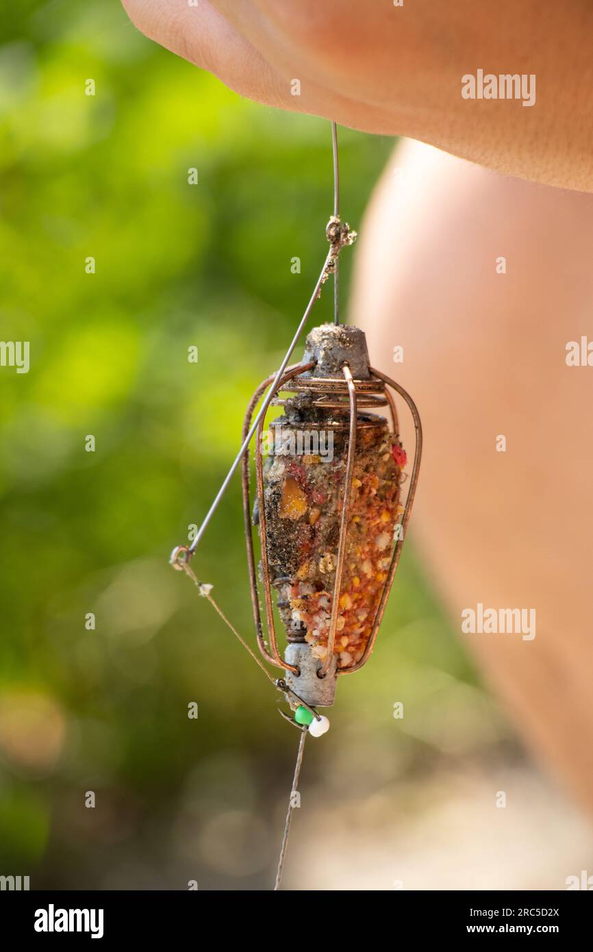 Feeder for feeding fish, fishing tackle with ready-made dressing ...