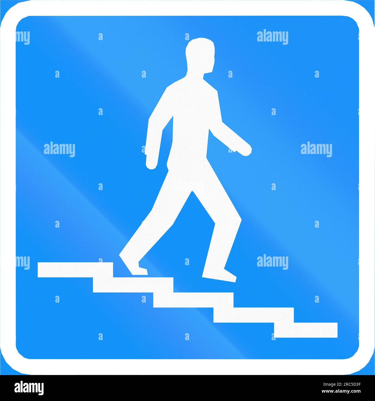 Finnish road sign no. 685. Overpass or underpass with steps Stock Photo ...