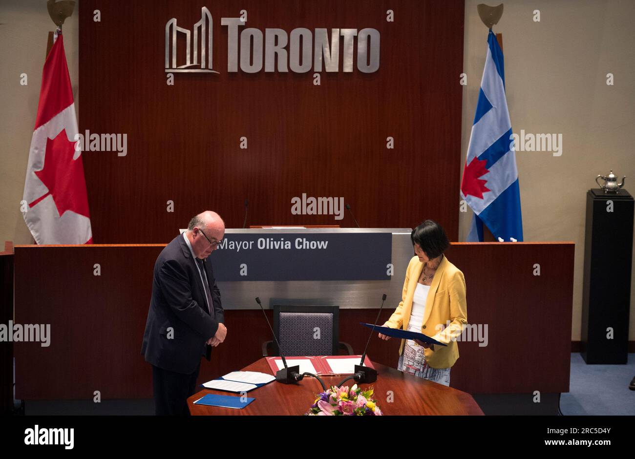 Toronto, Canada. 12th July, 2023. City clerk John D. Elvidge informs ...